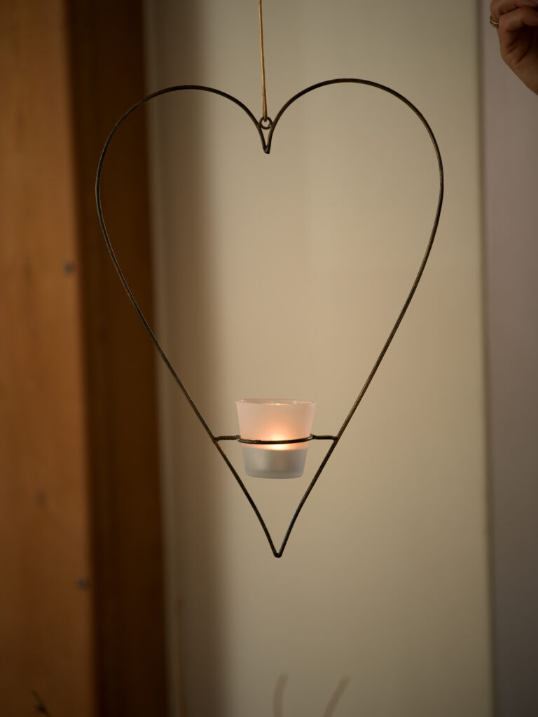 Ljuslykta hjärta i smide - Different Design